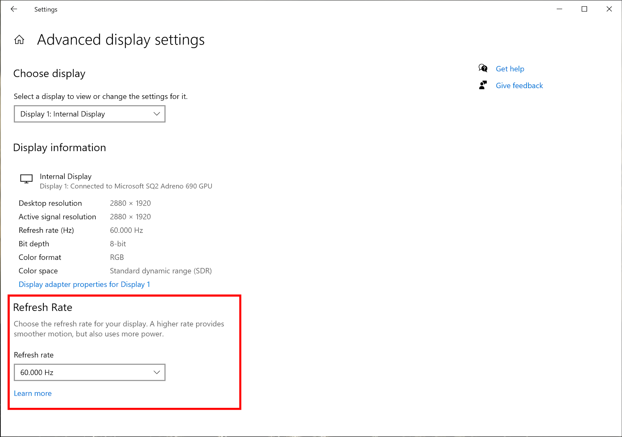 Possibilità di modifica Refresh Rate in arrivo su Windows 10