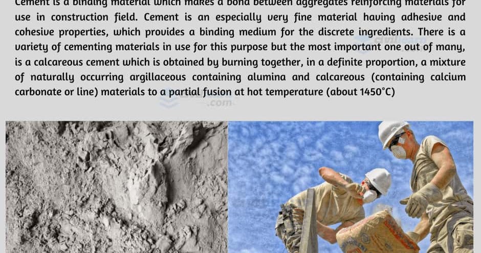 [15] Main Different types of cement, their uses and main properties