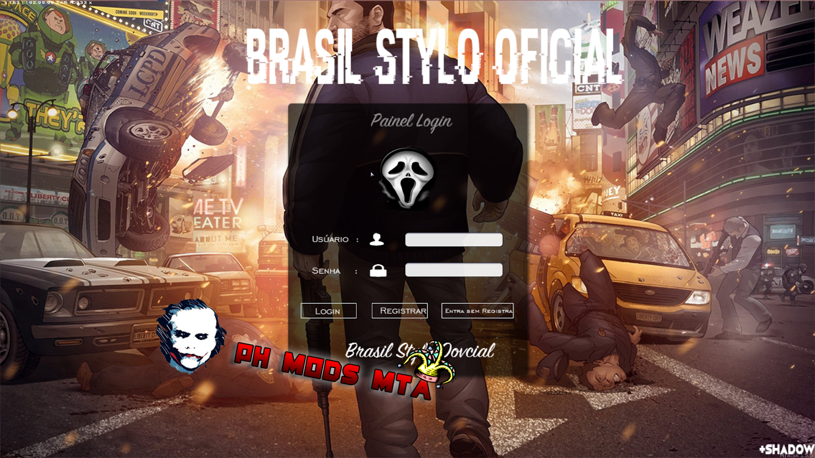 MTASA - PAINEL DE LOGIN - MTA Brasil