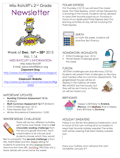 Miss Ratcliff's 2nd grade Scientists: Weekly Newsletters