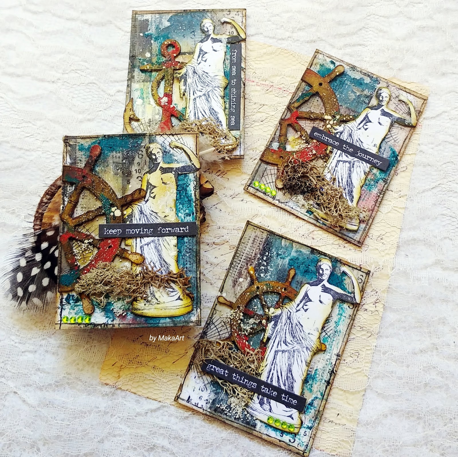 My journey through the mixed media world...: April ATC Theme - Port