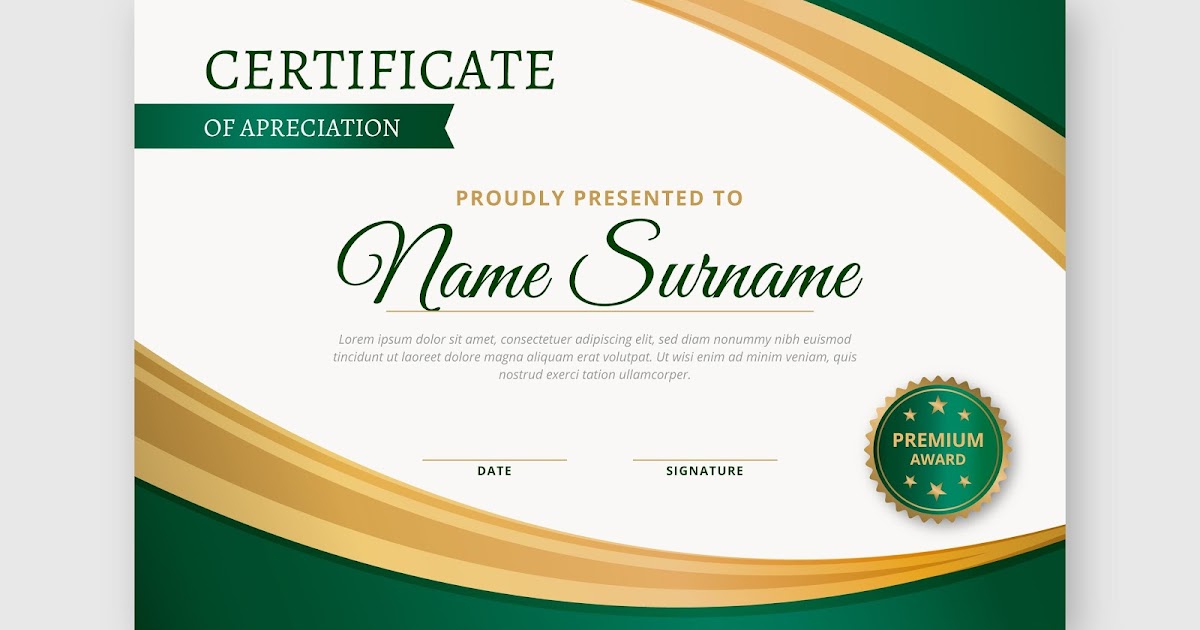 New Certificate Design Cdr & Psd File 4 Commercial use Free Download