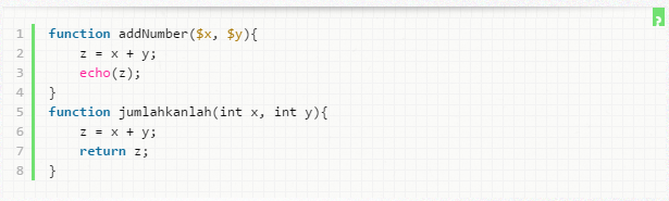 Penggunaan Function pada PHP (PHP Function)