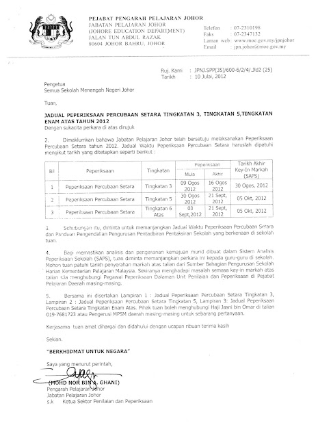 Unit Penilaian dan Peperiksaan: JADUAL PEPERIKSAAN PERCUBAAN SETARA ...