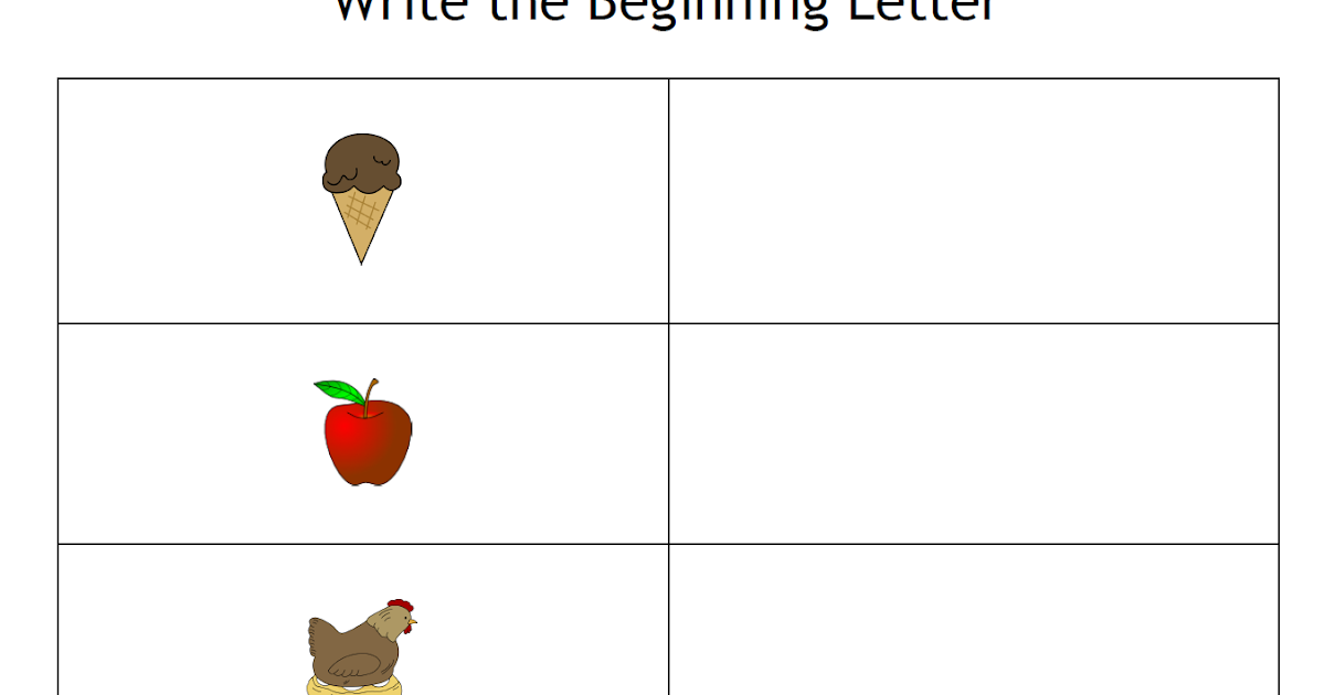 Write the Beginning Letter