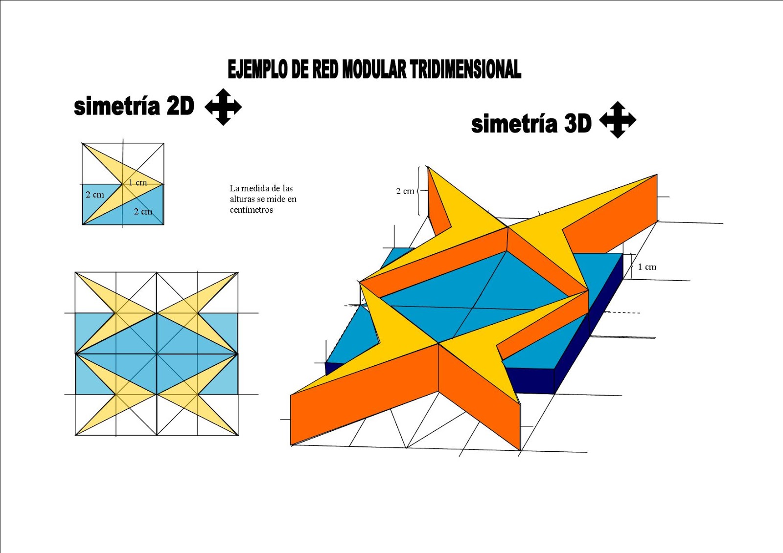 RINCÓN DEL ARTE: MODELO DE BOCETO DE RED MODULAR TRIDIMENSIONAL 2º ESO
