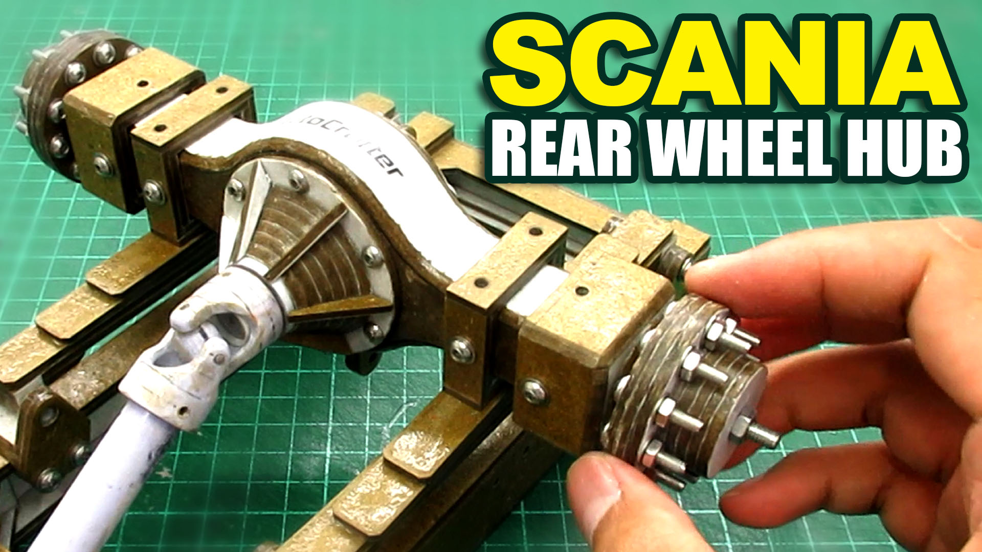 Scania RC Truck Chassis Part 9 - How To Make Rear Axle Wheel Hub ...