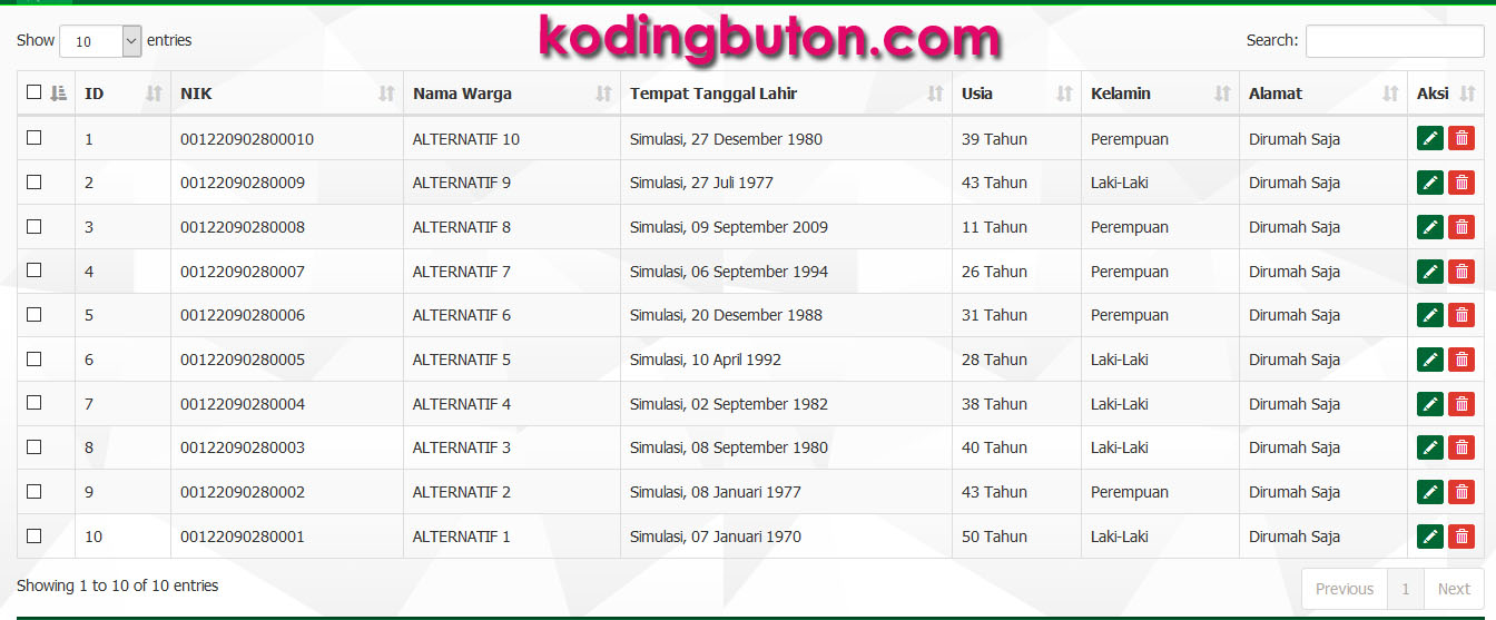 Source Code SPK Metode SAW (Simple Additive Weighting)