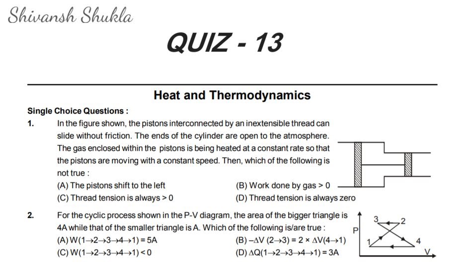 Advanced Problems in Heat & Thermodynamics for JEE MAINS & ADVANCED(in pdf)