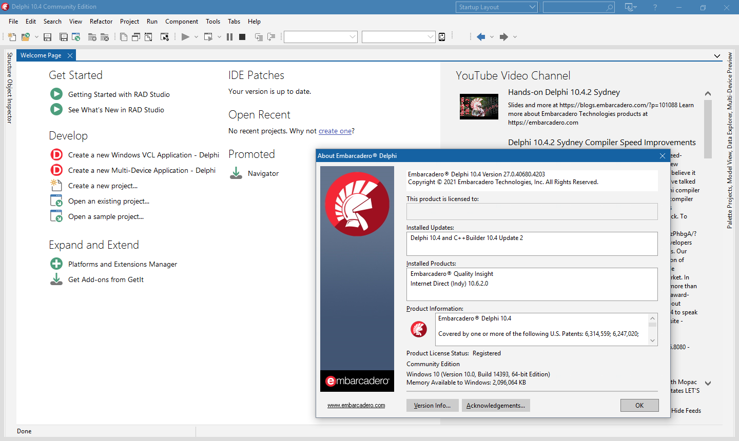 Релиз Delphi 10 4 Sydney Community Edition