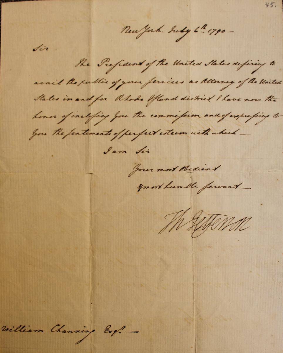 George Washington Letters ~ Thankyou Letter