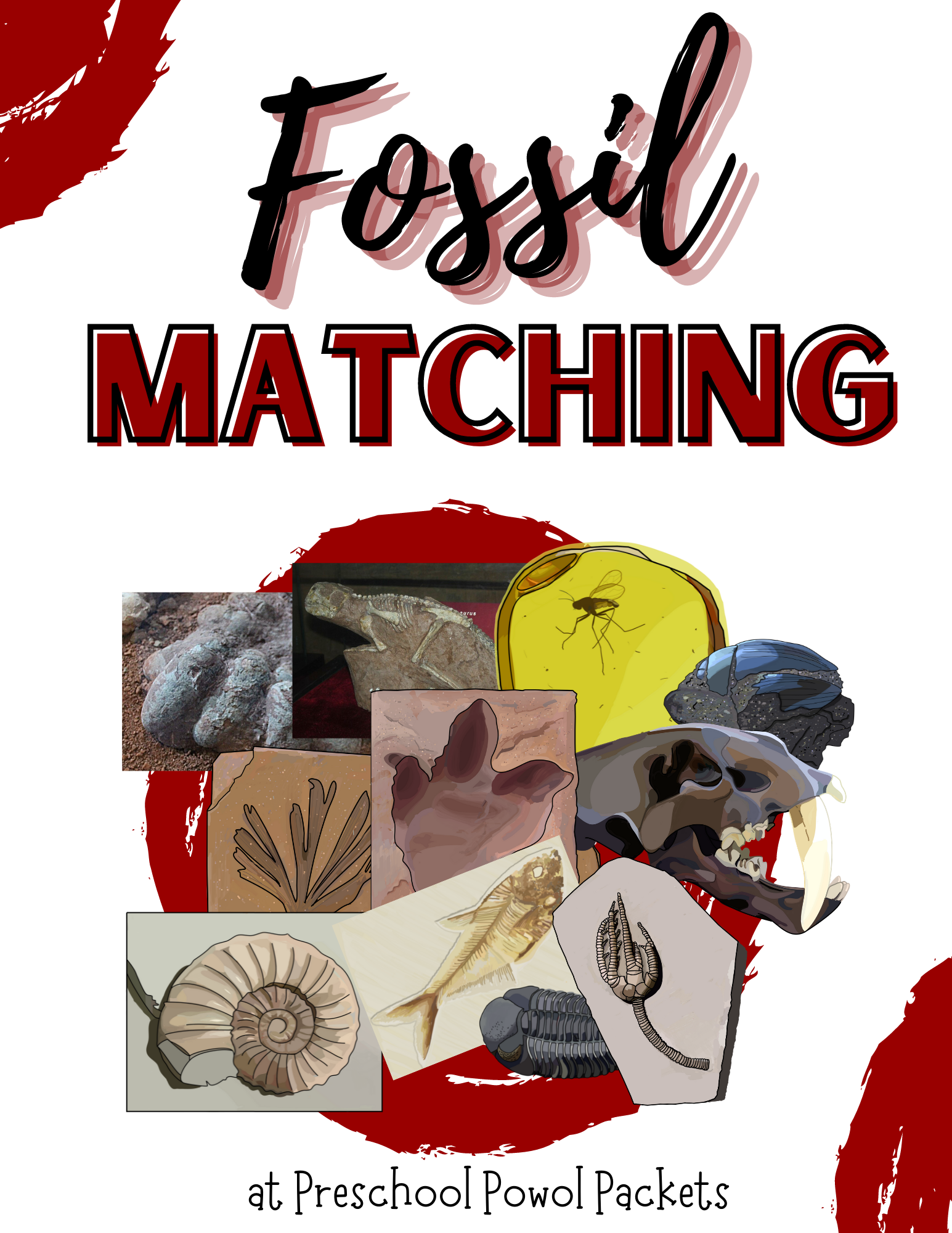 Fossil Activity ~ Preschool Dinosaur Camp Day 1 | Preschool Powol Packets