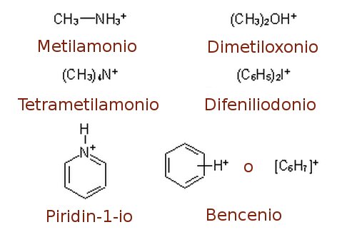 Lenguaje Químico Inorgánico y Orgánico: Nomenclatura de cationes (I)