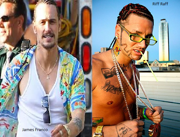miley cyrus eyebrows: Rapper Riff Raff Says James Franco Copied him