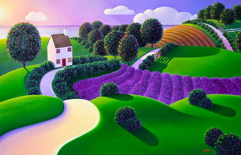 El arte es su máxima expresión : Fluorescentes y Brillantes Paisajes de ...