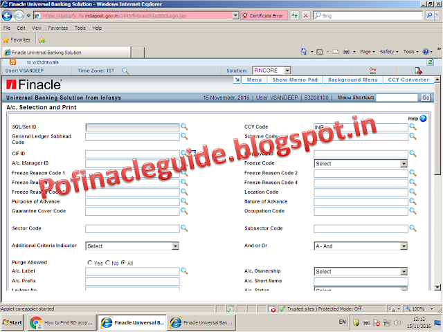 Procedure to find the number of RD accounts attached to an agent in DOP ...