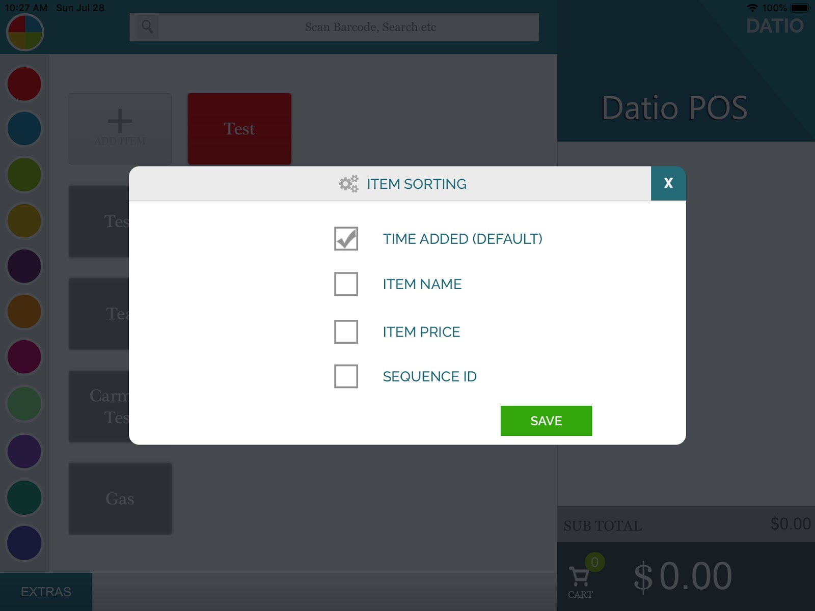 Datio POS News and How-To Posts | Blog: How to Sort Items on the Home ...