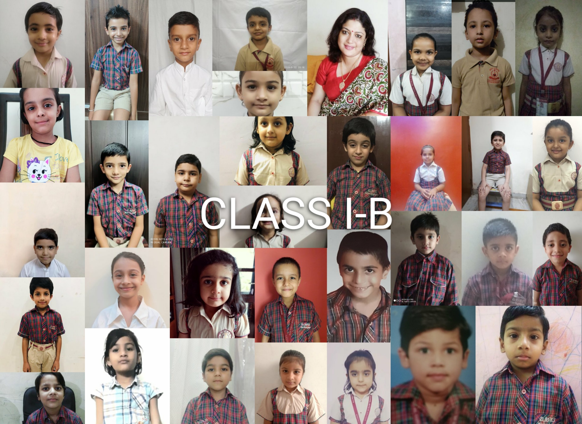 CLASS1 (2020-2021): Class I B Class Collage with CT : Ms. Gargi Chatterjee