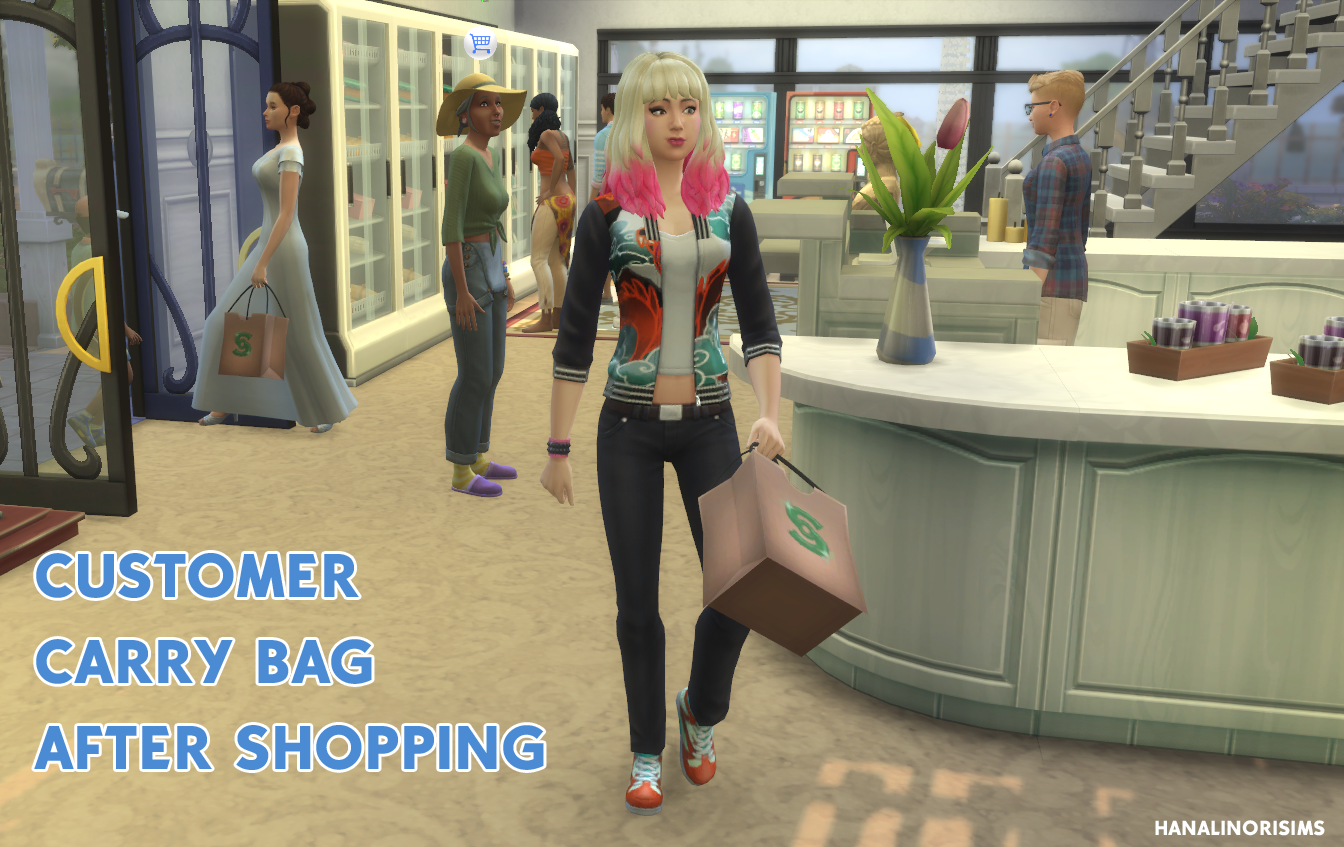 Customer Carry Shopping Bag After Purchase ~ Cepzid Sims