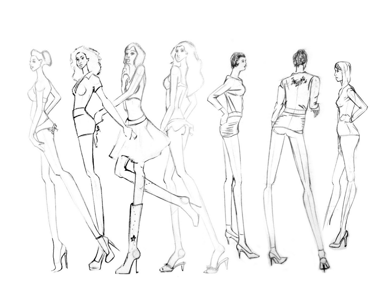 SENI REKA FESYEN: SKETCHES FESYEN FIGURA