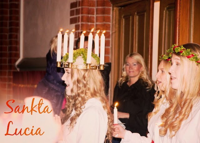 mynordicside: Santa Lucía ilumina Suecia