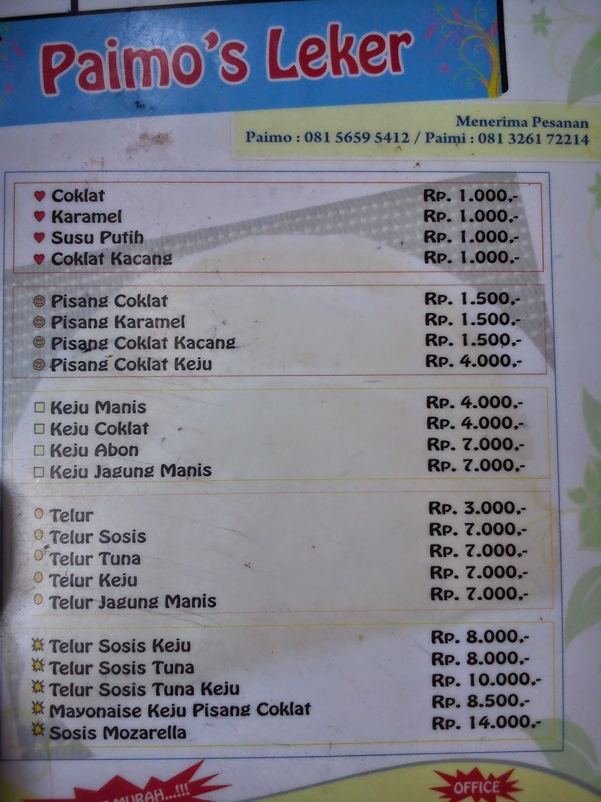 Leker Paimo depan SMA Loyola, Bukan Leker Biasa - kulinersemarang