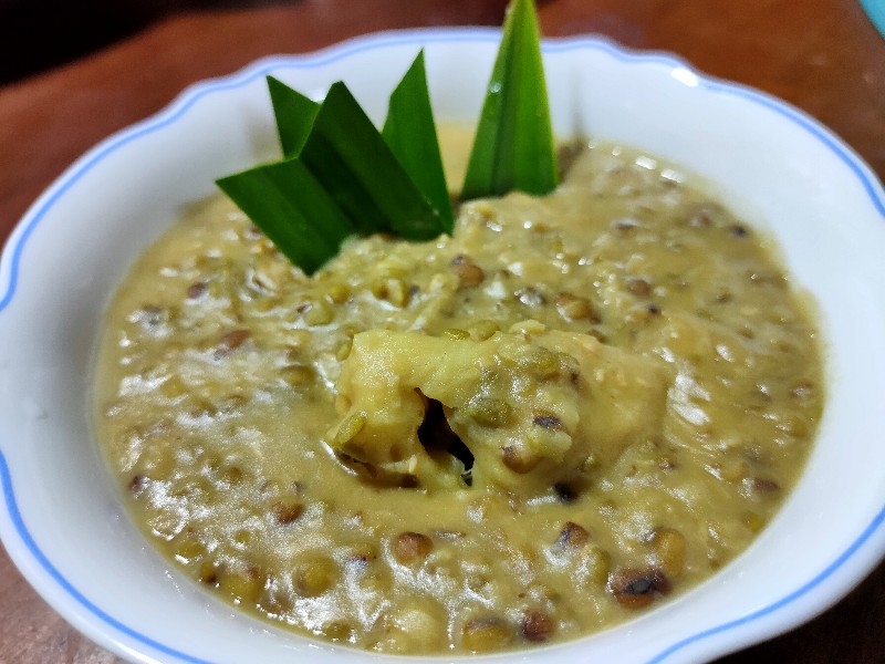 Musim durian.. Resepi Bubur Kacang Hijau Durian