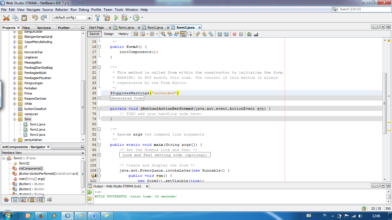 Frame Form Java Netbeans | Membuat Frame Form Java Netbeans ~ Materi Java Pemula