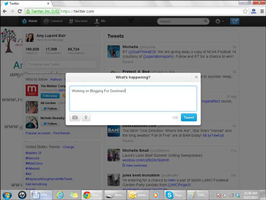 SKAZYUPDATE: How to sign up for a twitter account for your blog
