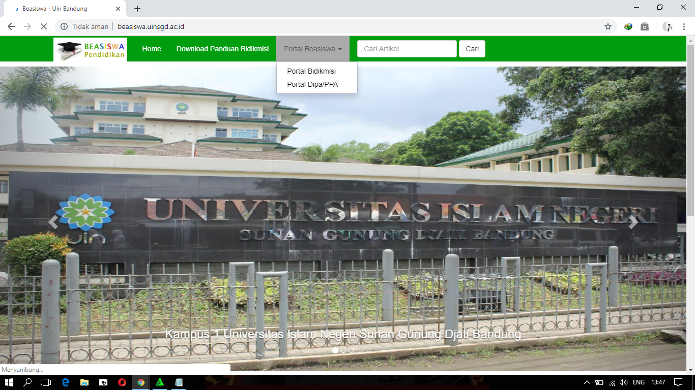 Beasiswa PPA 2019 UIN Sunan Gunung Djati Bandung - Aksara Fauzi