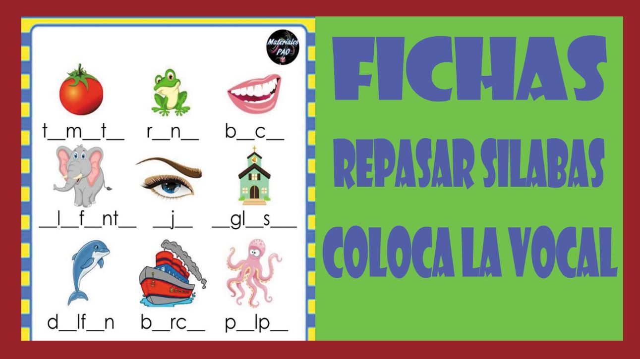 Ejercicios para trabajar las Silabas PDF