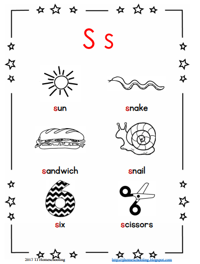 The Letter S | TJ Homeschooling