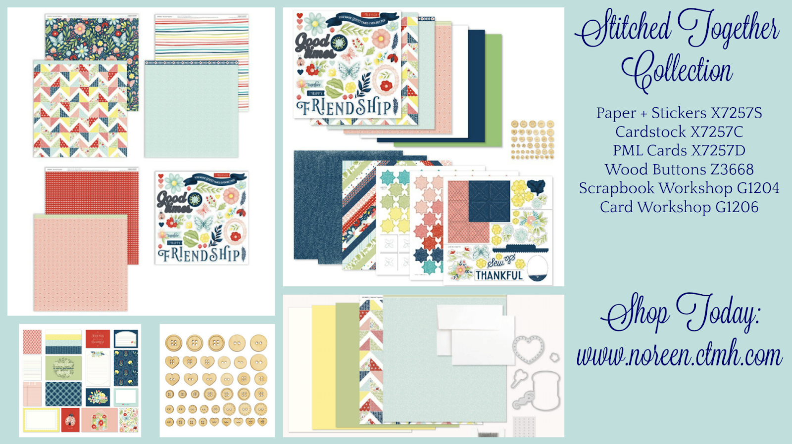 Noreen's Scrap N Chat: CTMH Stitched Together Good Times Scrapbook Layout