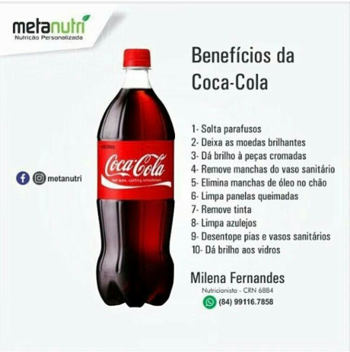 CEP 85 PETROBRAS: Benefícios da Coca Cola (Milena Fernandes, Nutricionista)