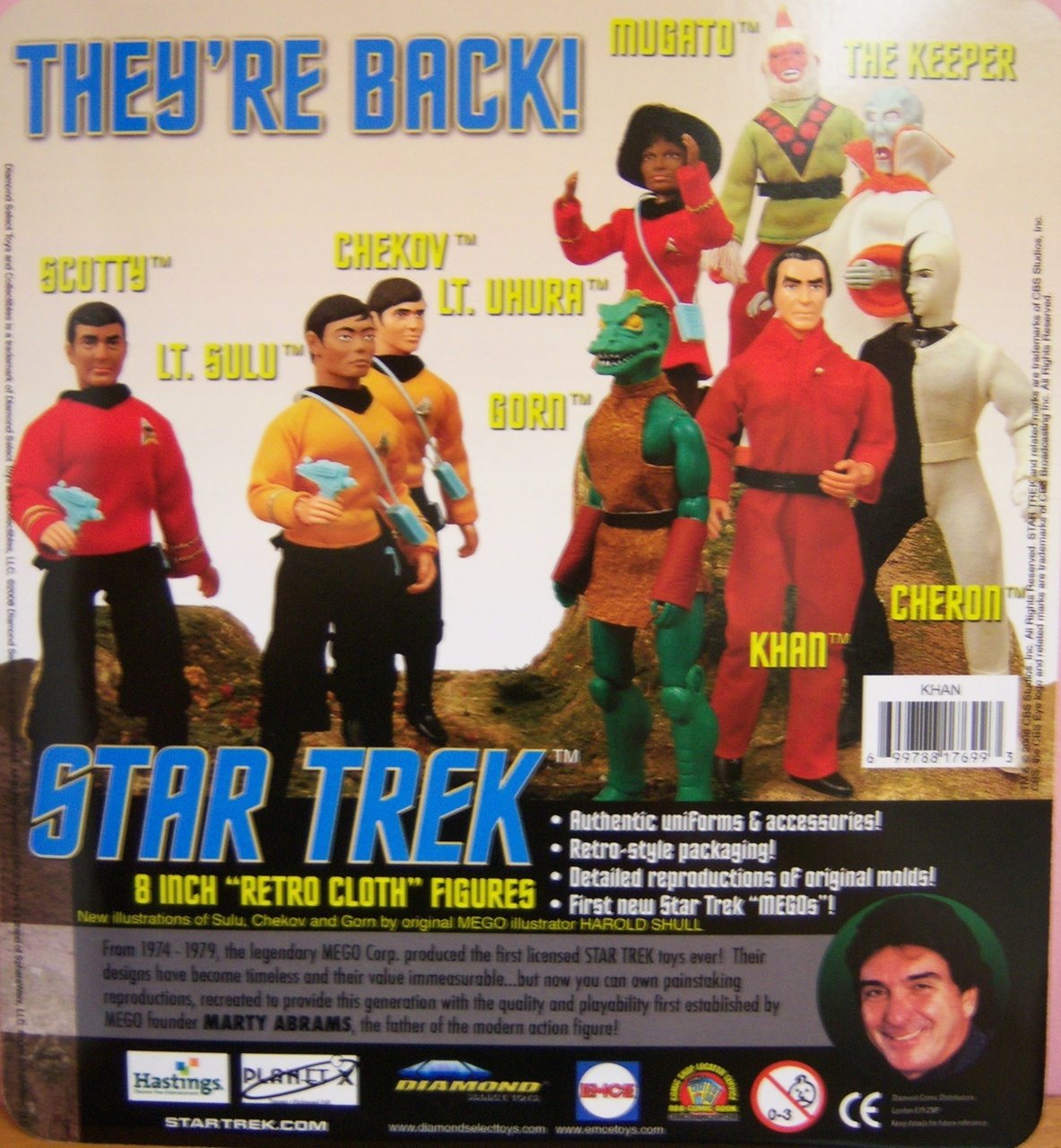 POP CULTURE SHOP: STAR TREK TOS KHAN MEGO ACTION FIGURE RETRO EMCE ...