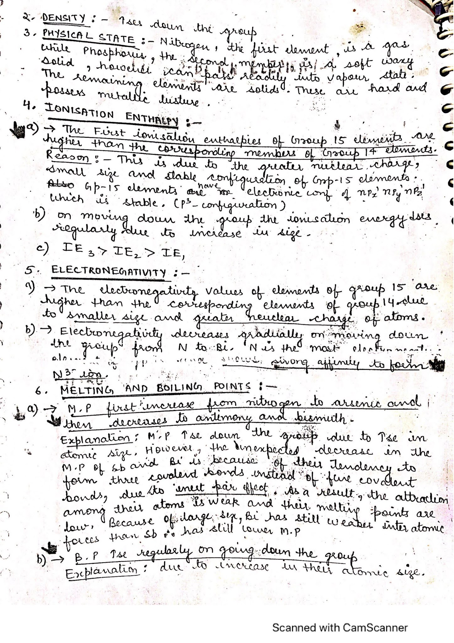 Chemistry Chapter 7- The P-Block Elements Part-1 Class 12 Handwritten ...