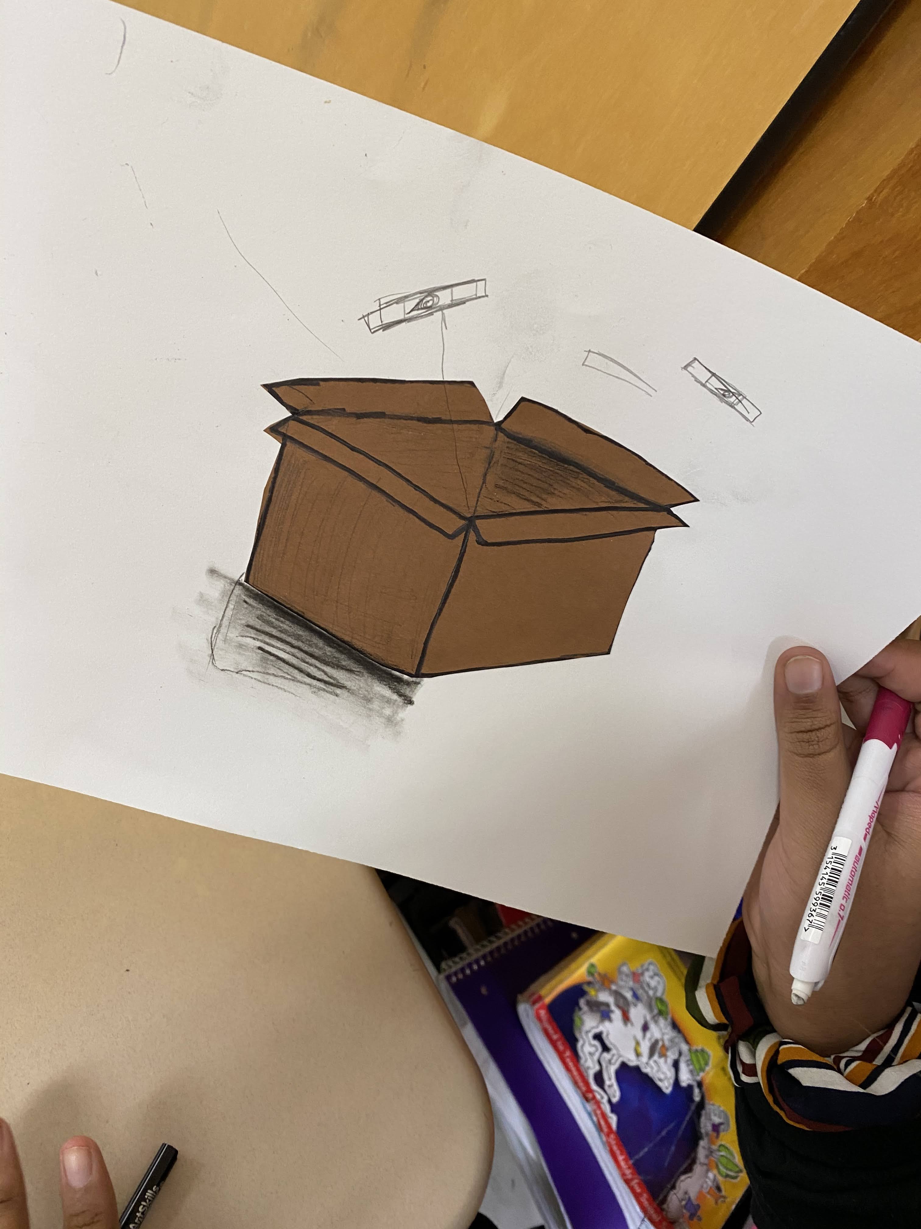 Elements of the Art Room: How to draw 3-D looking boxes with a surprise ...