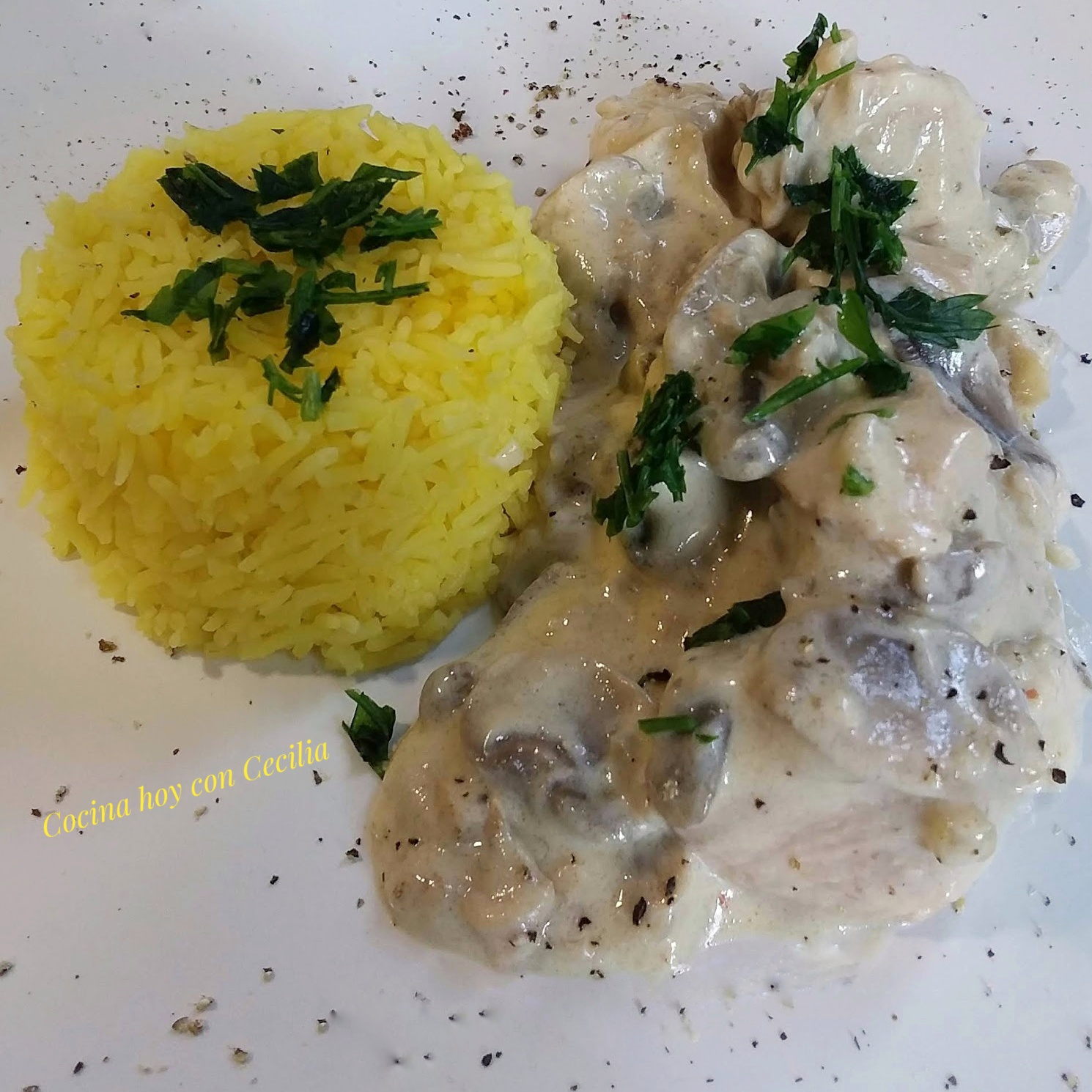 Recetas fáciles "Cocina hoy con Cecilia": Pollo con champiñones