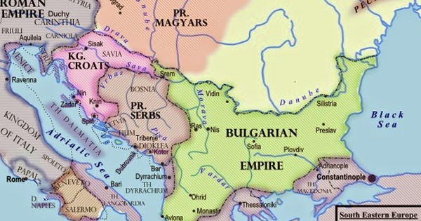 HISTORICAL MAPS: Map of Southeastern Europe around 950 AD