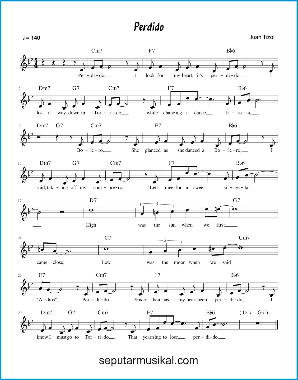 Chord Lagu Perdido - SEPUTAR MUSIK