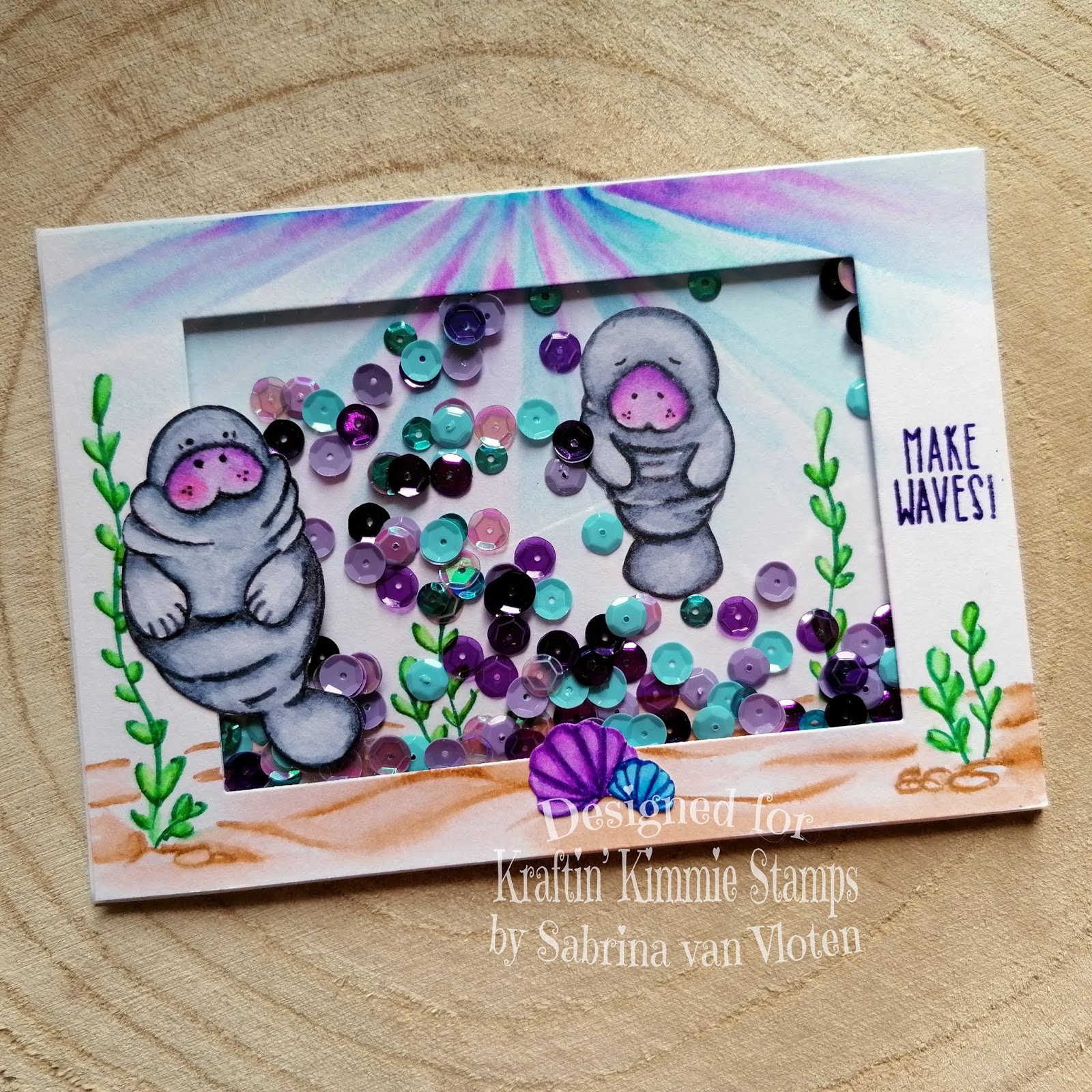 Kraftin' Kimmie Stamps: Inspirational Wednesday - Manatee Pals!