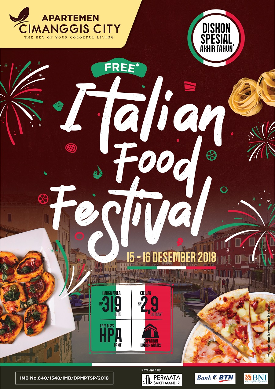 Cimanggis City Italian Food Festival 15,16 Desember 2018 - Happy Resep