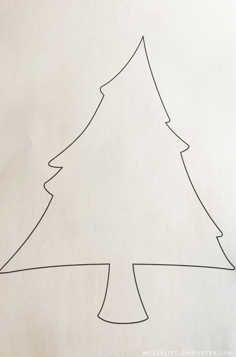Nature Christmas Tree Craft - Messy Little Monster