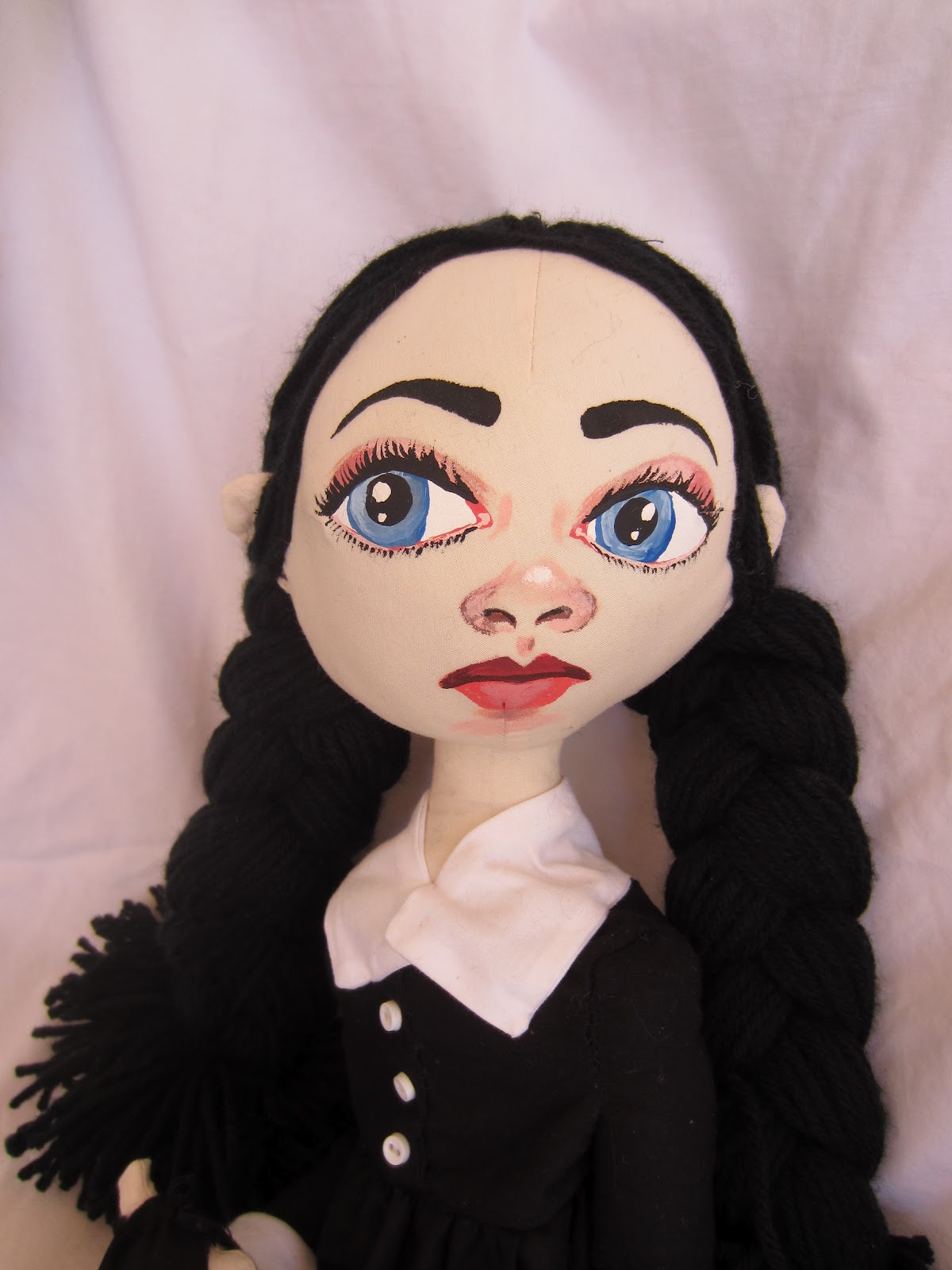 3sisters: Wednesday Addams cloth doll