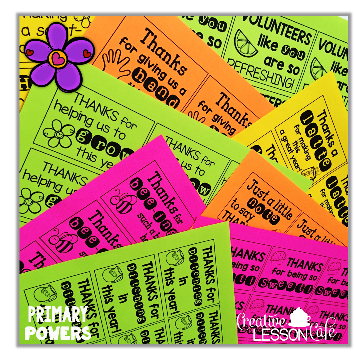 Primary Powers: Volunteer Gift Ideas and FREEBIE Thank You Tags!