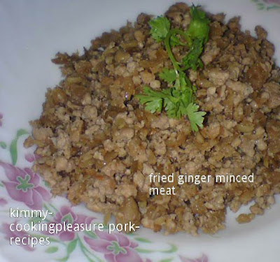 Cooking Pleasure: Fried Ginger Minced Meat