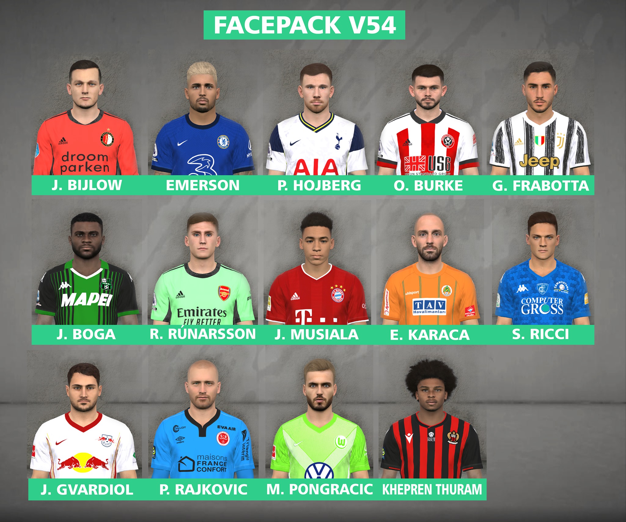 PES 2017 Facepack v54 by FR Facemaker ~ SoccerFandom.com | Free PES ...