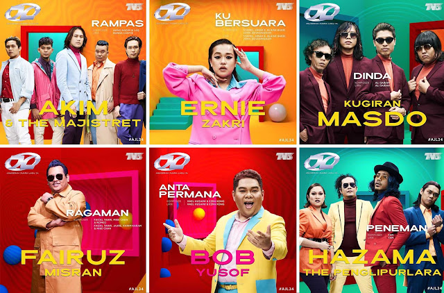 12 Poster Finalis AJL 34 Stylo Habis Dengan Warna Pop