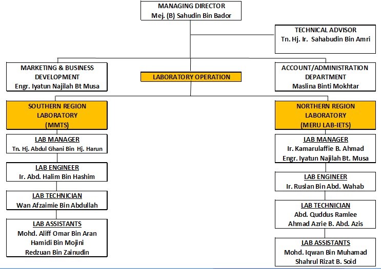 MMTS-IETS JOINT VENTURE: ORGANIZATION CHART