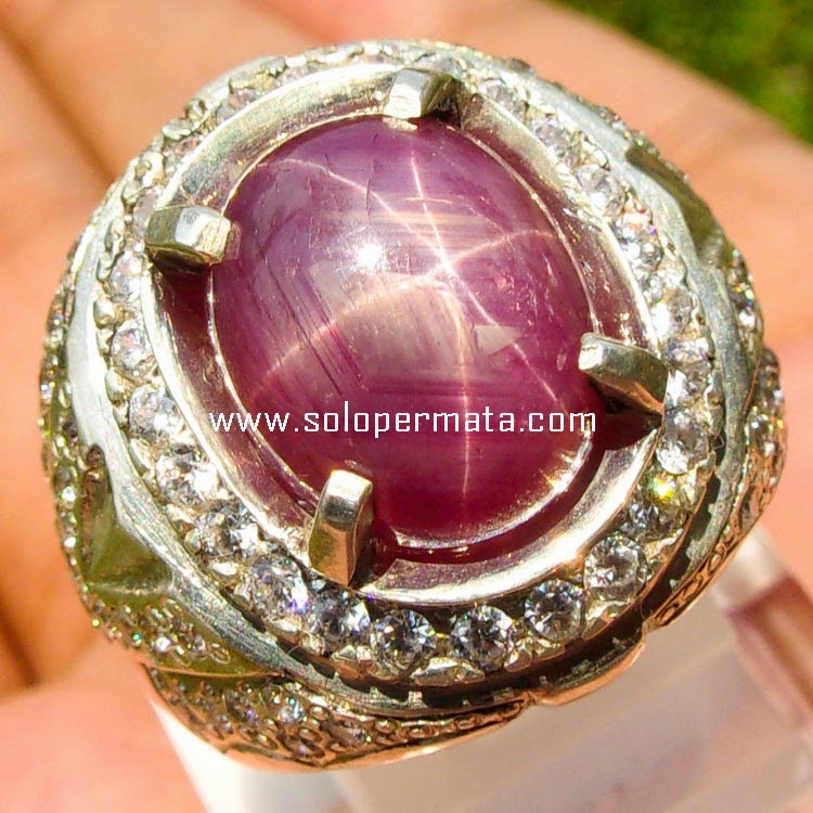 Batu Permata Merah Ruby Star - sp034|Garansi Natural Asli | Harga Murah